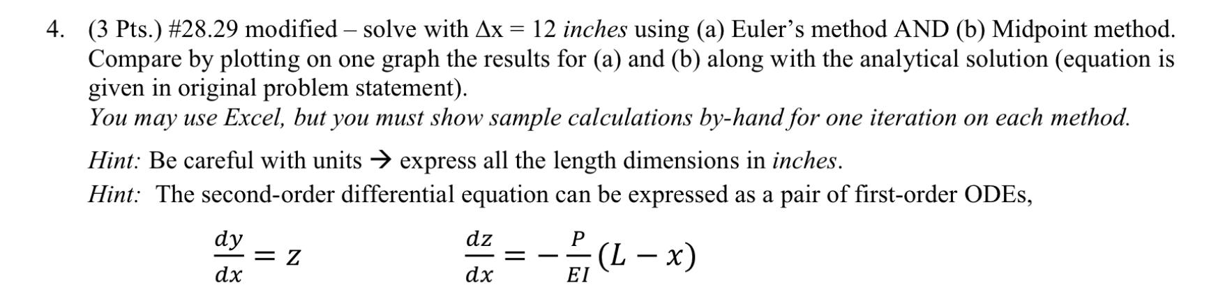 Solved 28.29 The basic differential equation of the elastic | Chegg.com