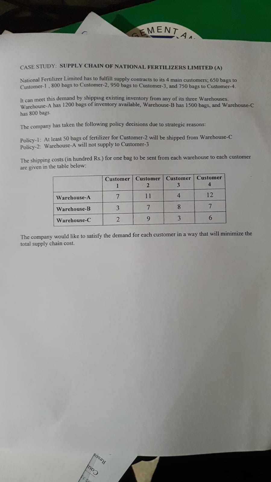 Solved Formulate An Lp Model And Spreadsheet Model Using