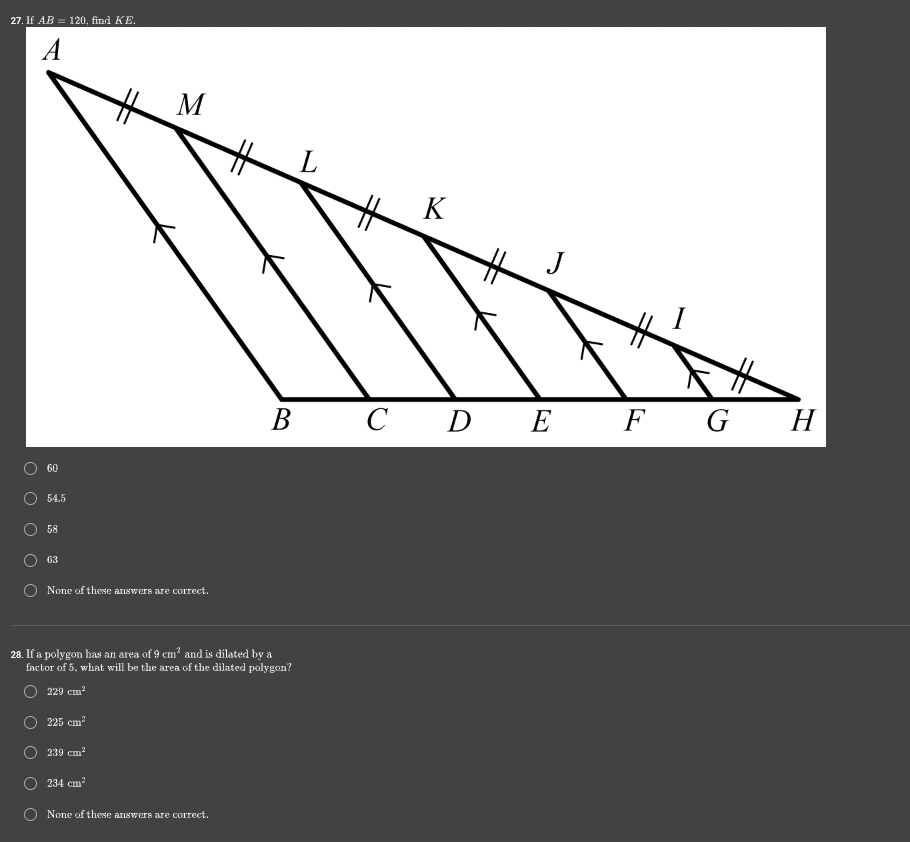 Solved 28. If a polygon has an area of 9 cm2 and is dilated | Chegg.com