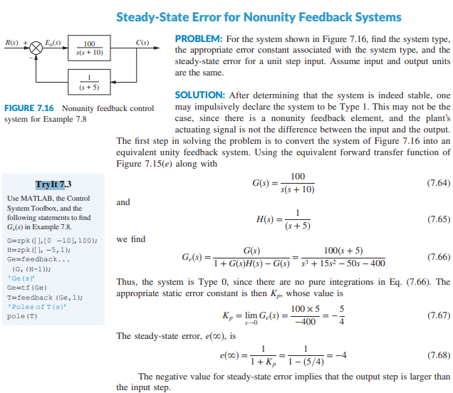 Solved R(S) C(s) 100 (s + 10) Steady-State Error for | Chegg.com