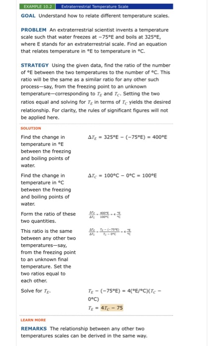 Solved GOAL Understand how to relate different temperature | Chegg.com