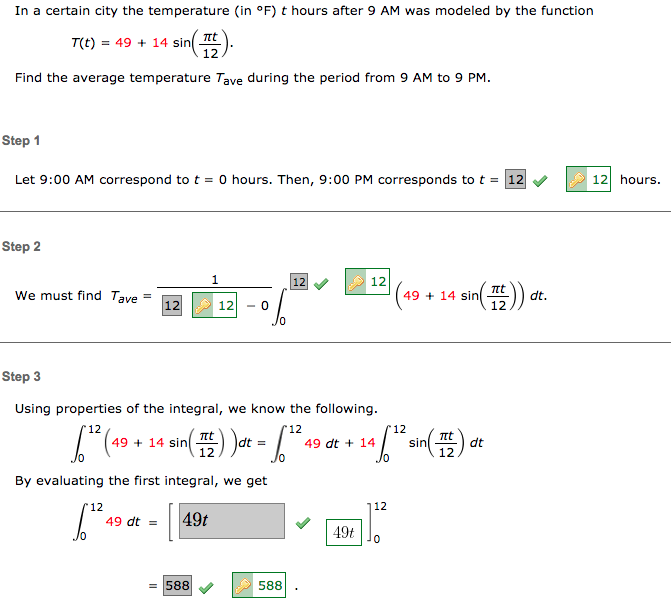 Solved In a certain city the temperature (in °F) t hours | Chegg.com