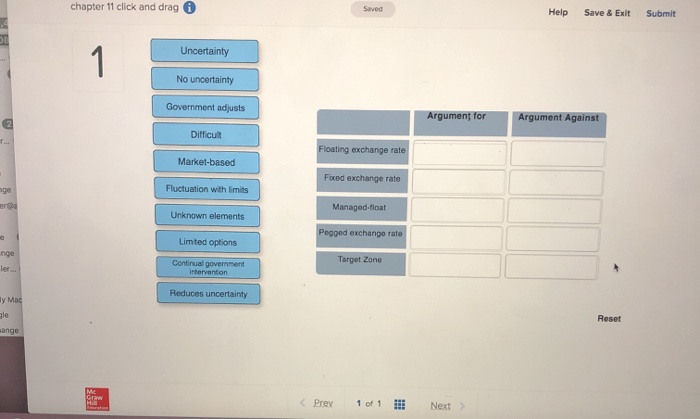Solved: Chapter 11 Click And Drag Saved Help Save & Exit S... | Chegg.com