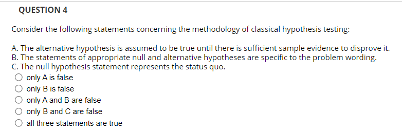 Solved Consider the following statements concerning the | Chegg.com