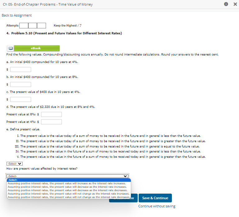 Solved Back to AssignmentAttempts Keep the Highest | Chegg.com