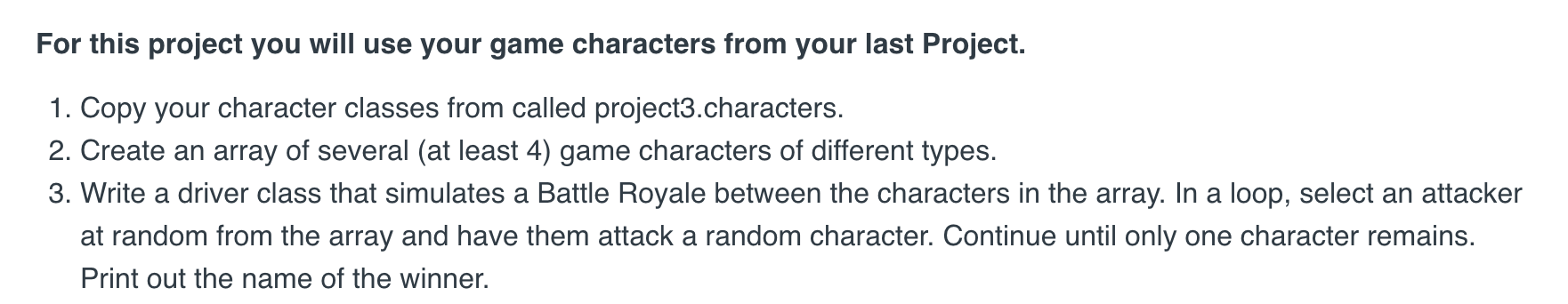 Solved For this project you will create a hierarchy of game | Chegg.com