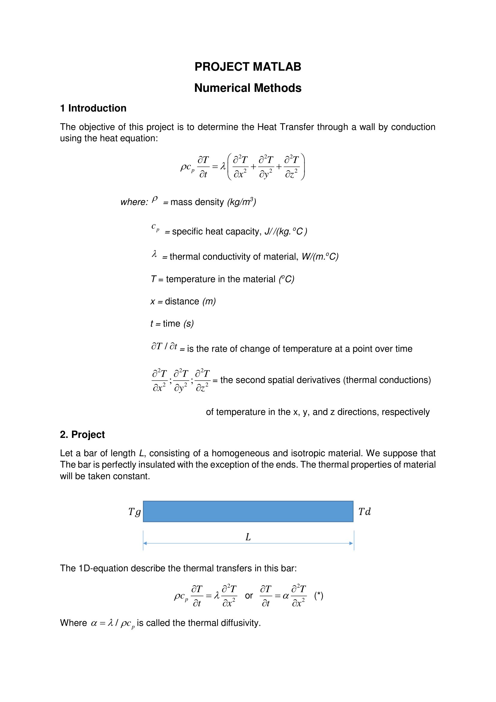 Solved 1 Introduction The objective of this project is to | Chegg.com