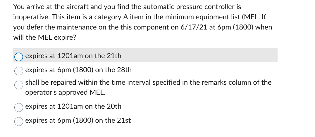Solved You arrive at the aircraft and you find the automatic | Chegg.com
