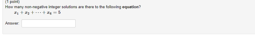 Solved How many non-negative integer solutions are there to | Chegg.com