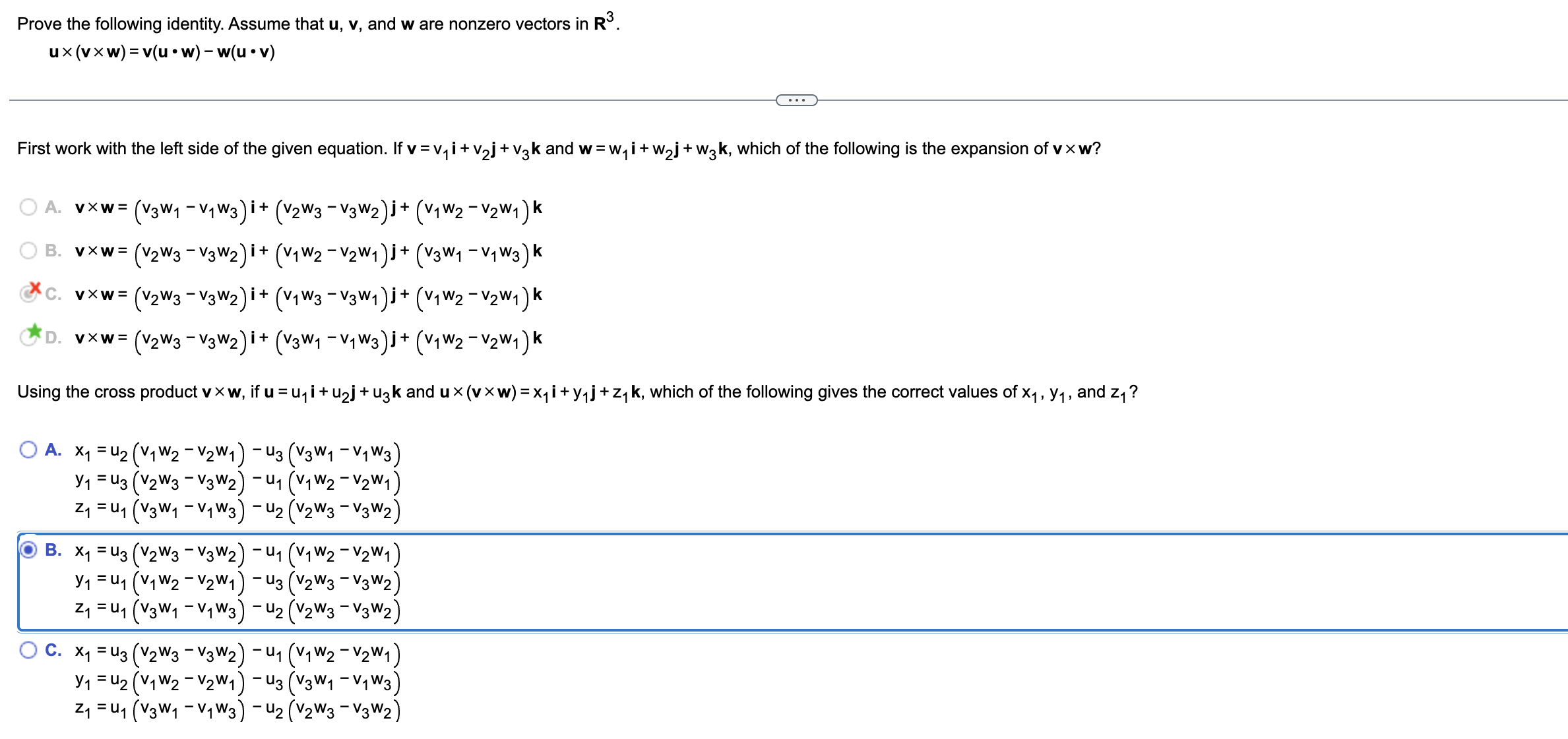 Solved Prove the following identity. Assume that u,v, ﻿and w | Chegg.com