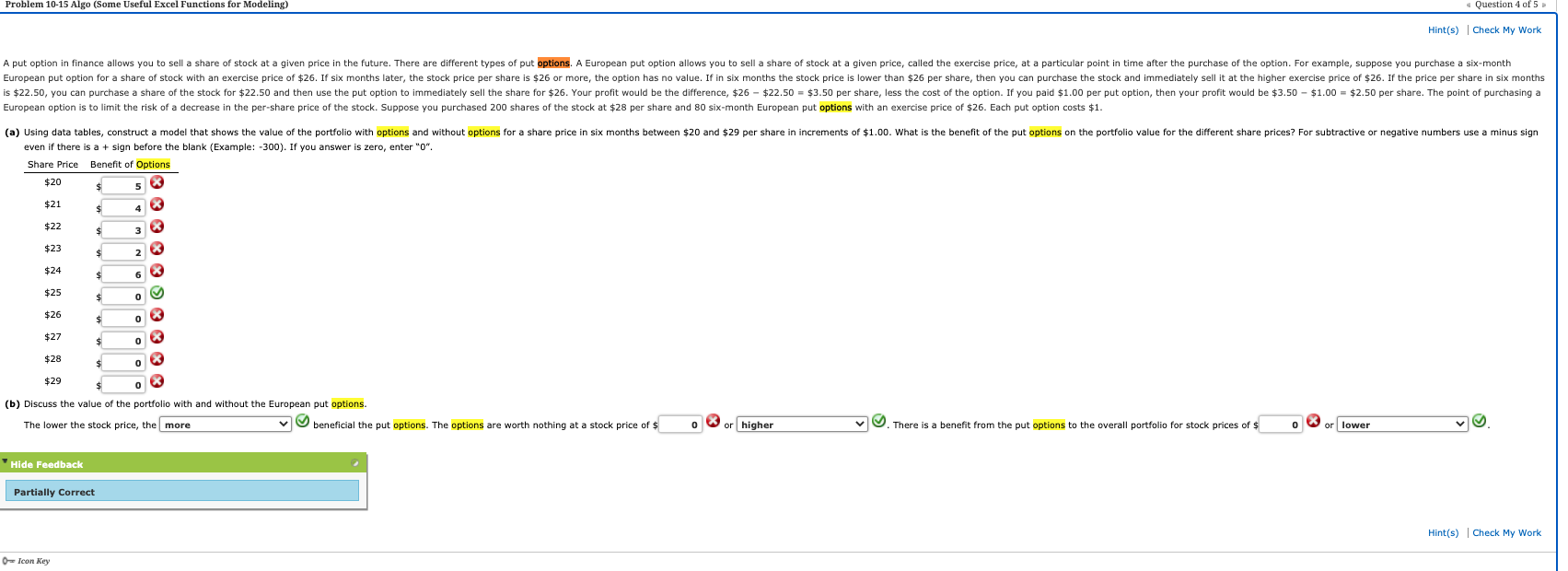 Solved Problem 10 15 Algo Some Useful Excel Functions For Chegg
