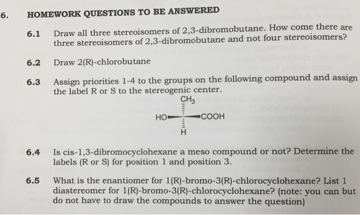 Solved Draw all three stereoisomers of 2, 3-dibromobutane. | Chegg.com