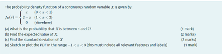 Solved The probability density function of a continuous | Chegg.com