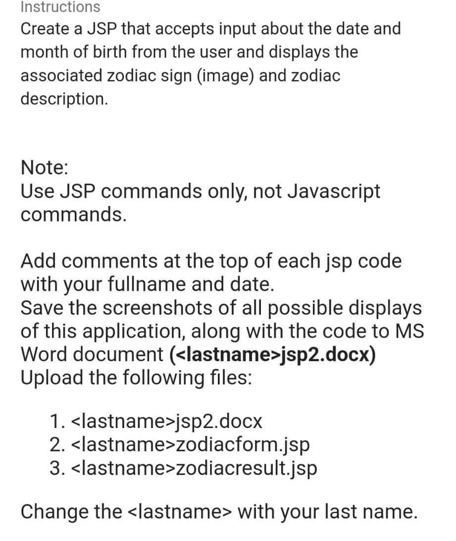 Solved USE ECLIPSE FOR THIS There is a two JSP File the one | Chegg.com