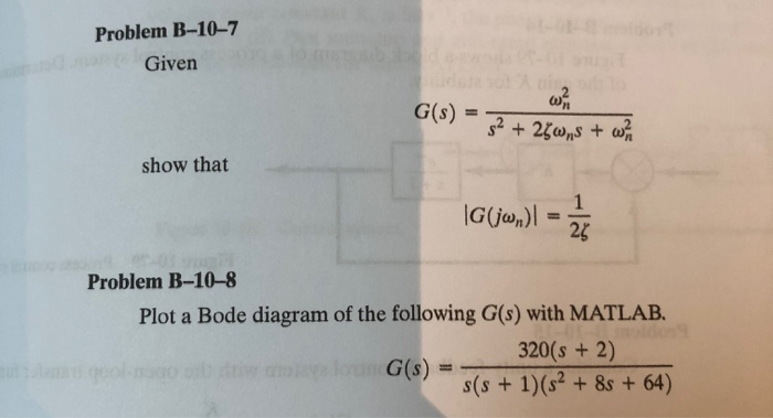 Solved Problem B-10-7 Given show that Problem B-10-8 Plot a | Chegg.com