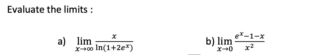 Solved Evaluate the limits | Chegg.com