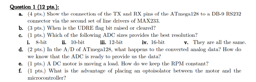 Solved Question 1 (12 pts.): a. (4 pts.) Show the connection | Chegg.com