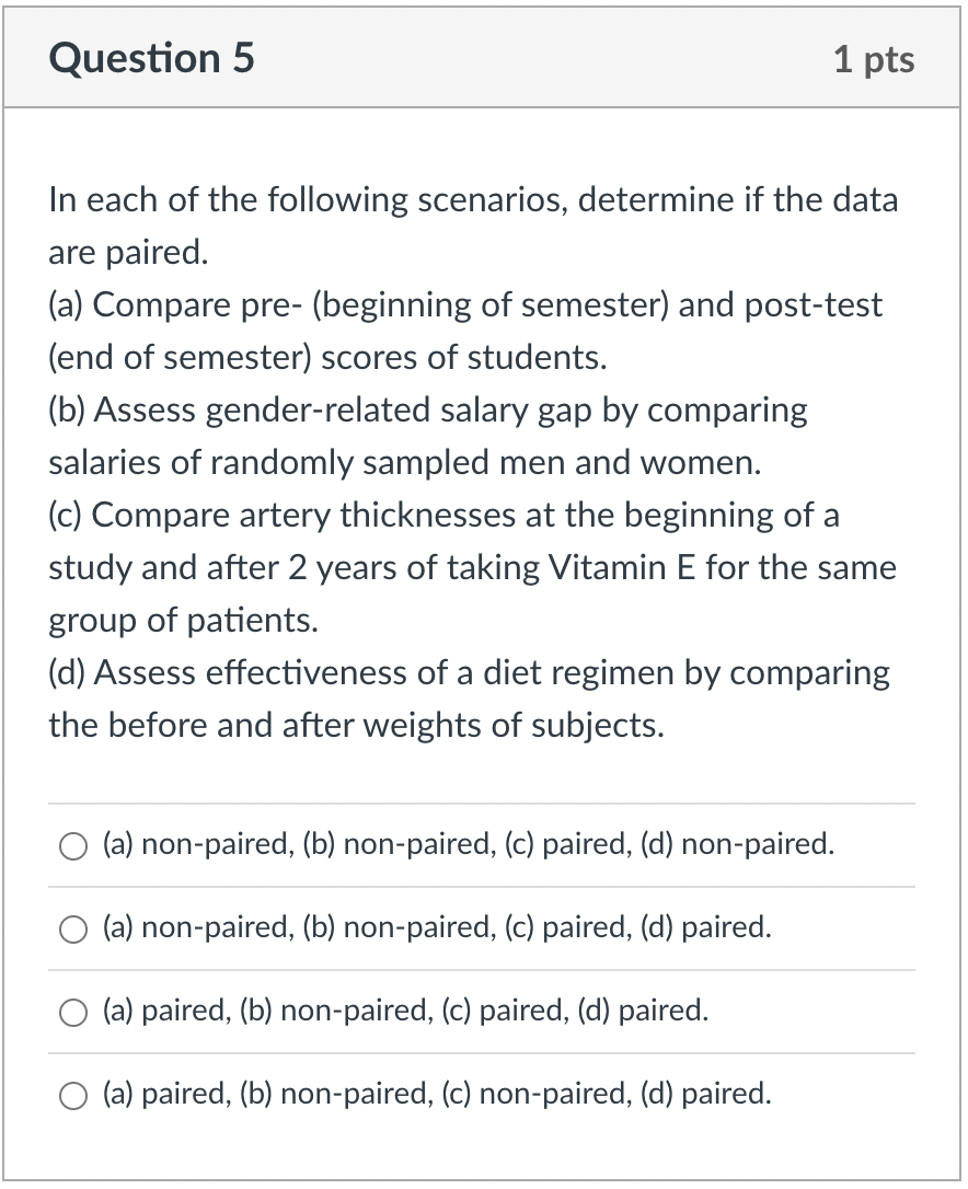 Solved In each of the following scenarios, determine if the | Chegg.com