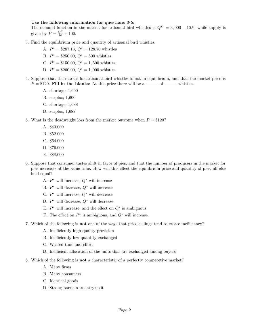 Solved Use the following information for questions 3-5: The | Chegg.com