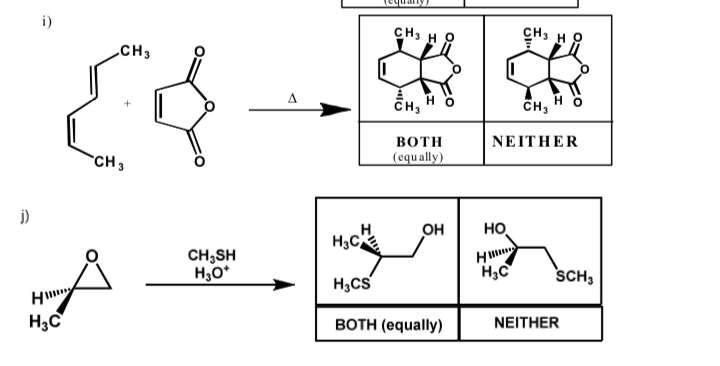 Solved CH, HO CH , H ة BOTH (equally) NEITHER HO CH,SH H,0* | Chegg.com