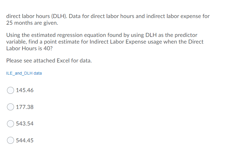 Solved direct labor hours (DLH). Data for direct labor hours | Chegg.com
