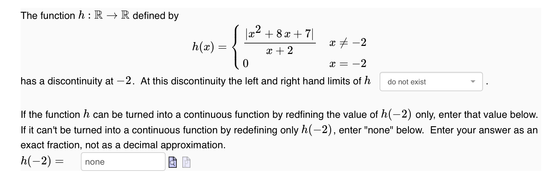 Solved The function h:R→R defined by | Chegg.com