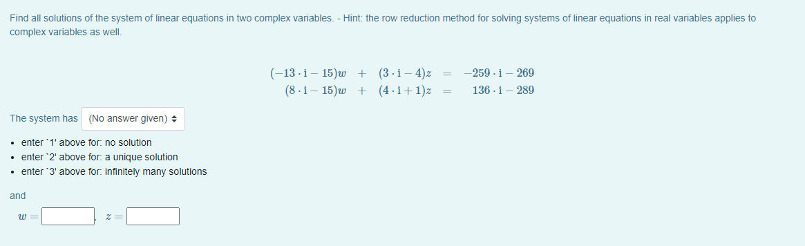 Solved Find all solutions of the system of linear equations | Chegg.com