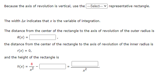 Because the axis of revolution is vertical, use the | Chegg.com