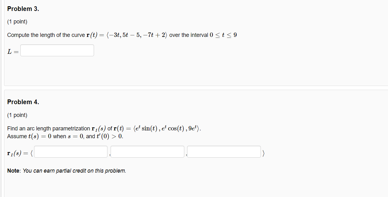 Solved Compute the length of the curve r(t)= −3t,5t−5,−7t+2 | Chegg.com