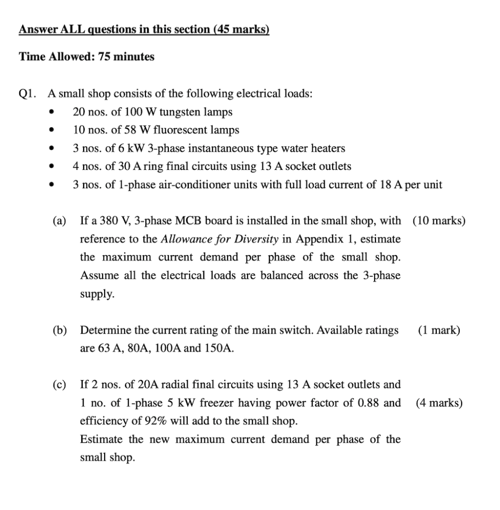 Solved Appendix 1 Allowance for Diversity (Source: Code of | Chegg.com