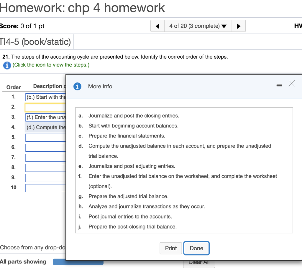 Solved Homework: chp 4 homework HV Score: 0 of 1 pt T14-5 | Chegg.com