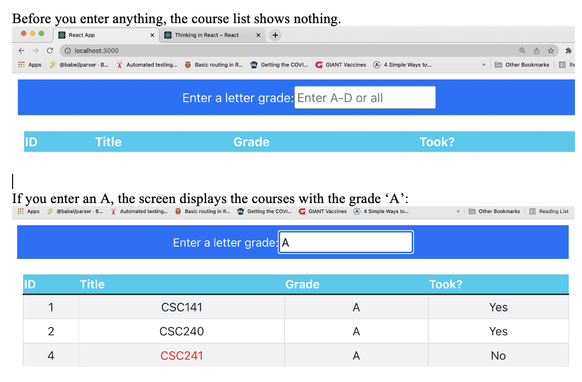 Solved Can I get the full code using Bootstrap or React | Chegg.com