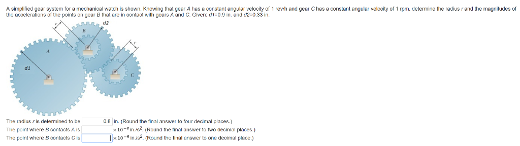 Solved A simplified gear system for a mechanical watch is | Chegg.com