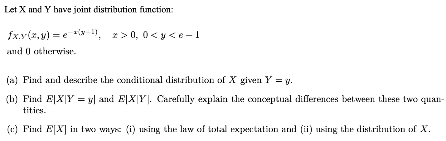 Solved Let X and Y have joint distribution function: | Chegg.com