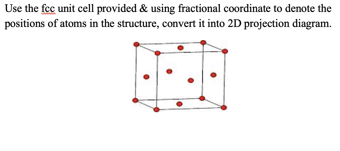 Solved Use the fcc unit cell provided \& using fractional | Chegg.com