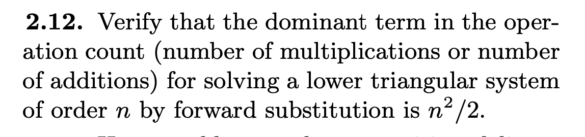 Solved 2.12. Verify that the dominant term in the operation | Chegg.com