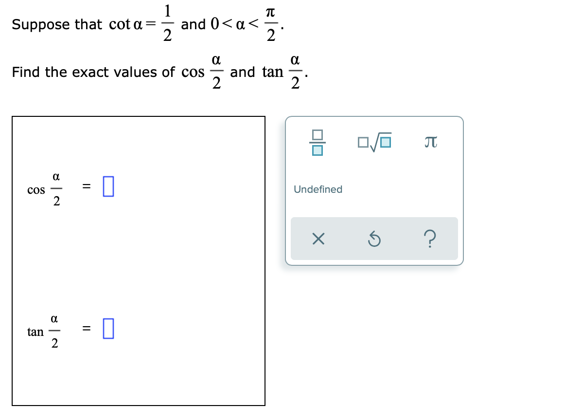 Solved 1 Suppose that cot a= and 0 | Chegg.com