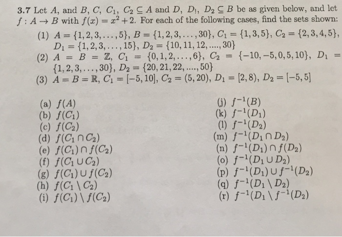 Solved 3.7 Let A, and B, C, C1, C2 C A and D, Di, D2 C B be | Chegg.com