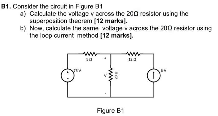 Solved B1. Consider the circuit in Figure B1 a) Calculate | Chegg.com
