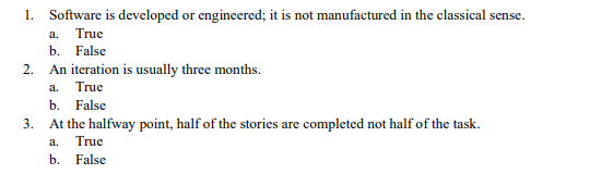 Solved 1. a. 2. Software is developed or engineered; it is | Chegg.com