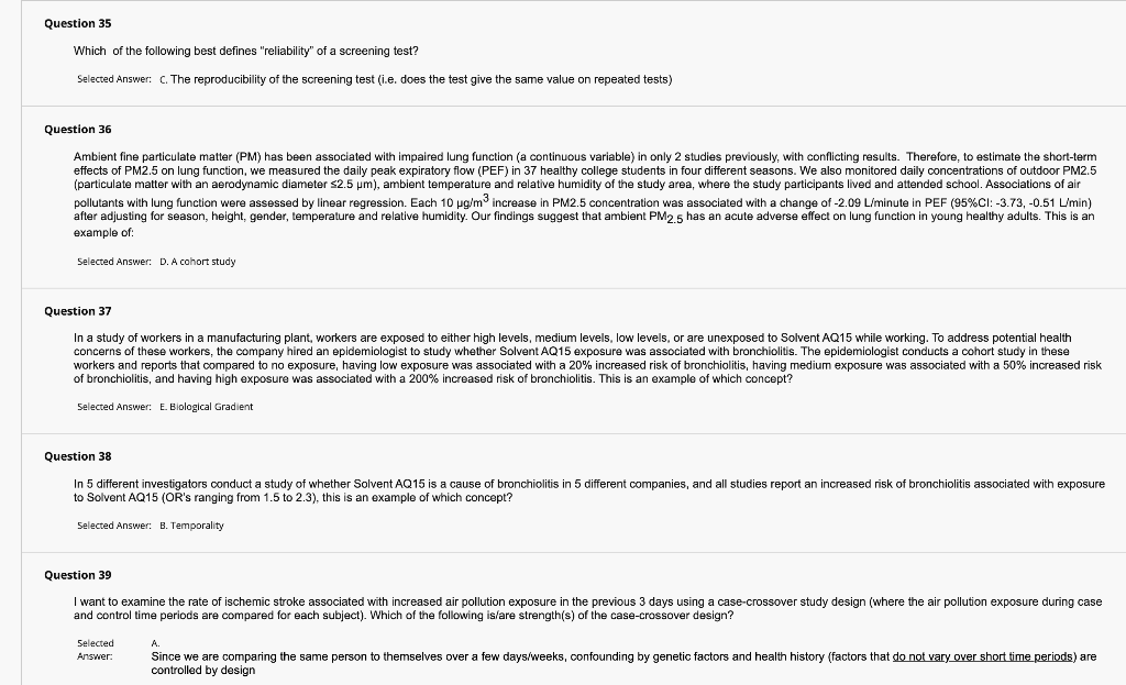 Solved Question 35 Which of the following best defines | Chegg.com