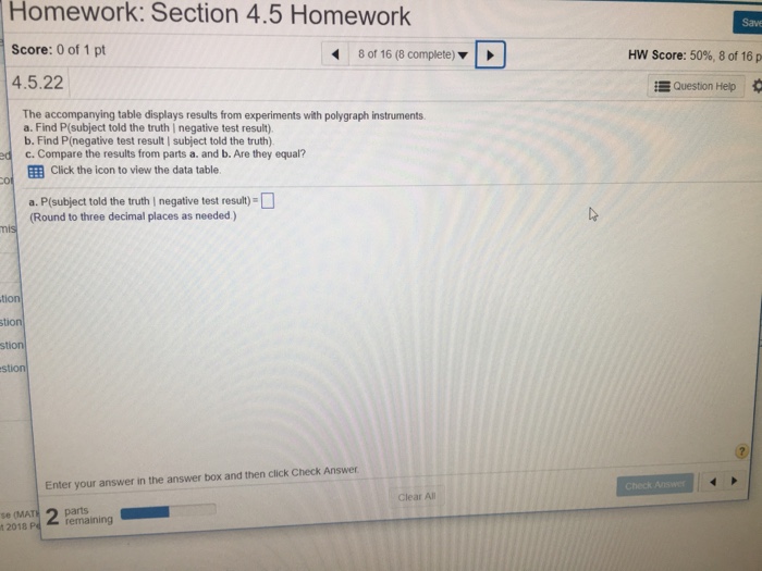 Solved Homework Section 4 5 Homework Save Score 0 Of 1 Pt
