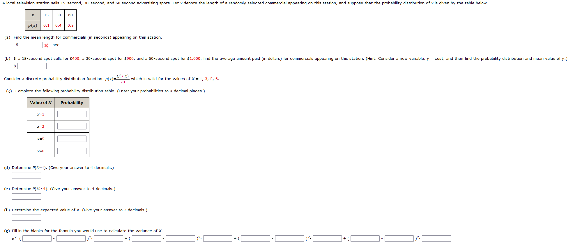 Solved (x)=70C(7,x) | Chegg.com