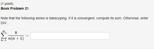 Solved (1 point) Book Problem 21 Note that the following | Chegg.com