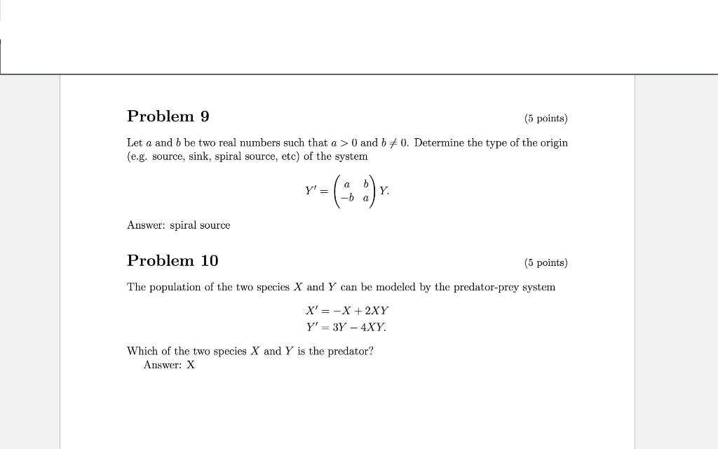 Solved Let a and b be two real numbers such that a>0 and | Chegg.com