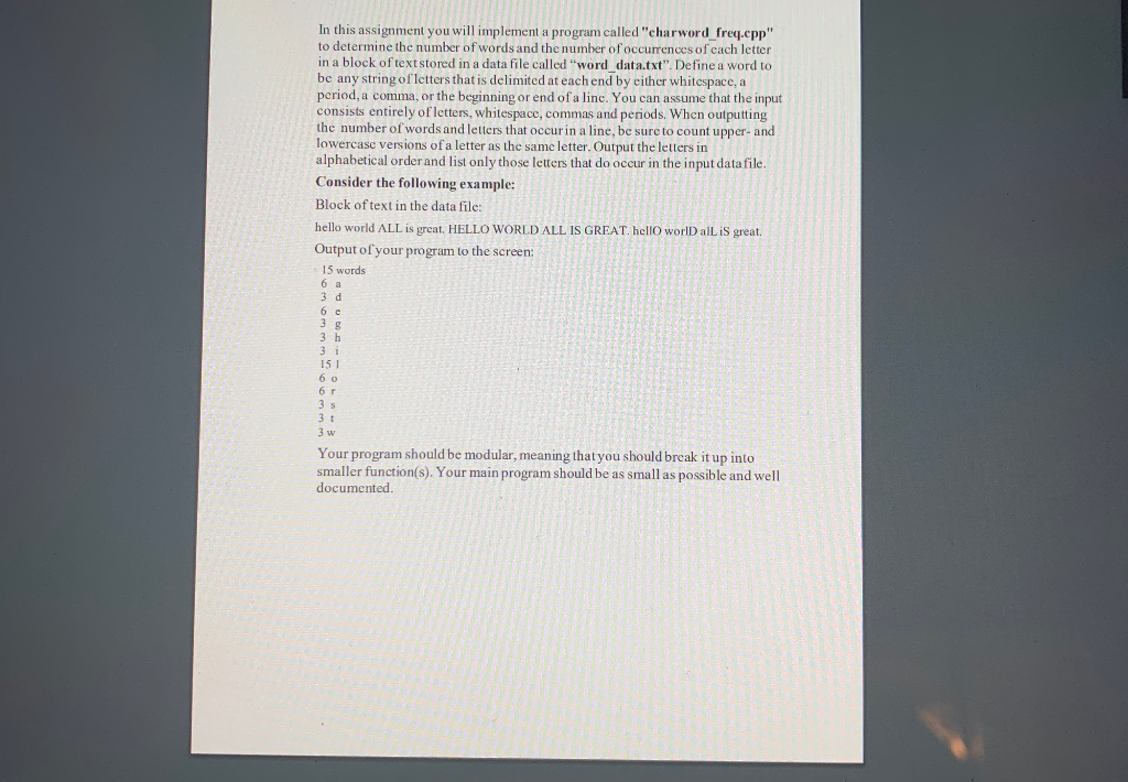 Solved In this assignment you will implement a program | Chegg.com