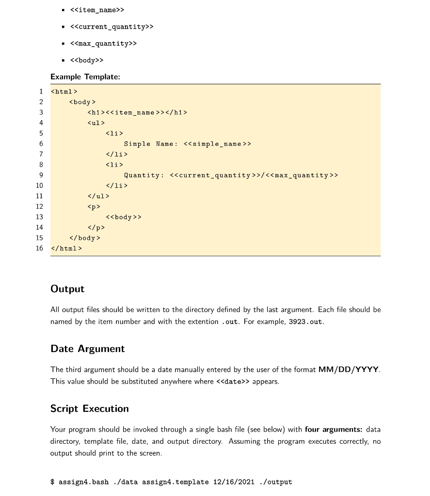 For This Assignment You Will Use Awk Sed And Bash 