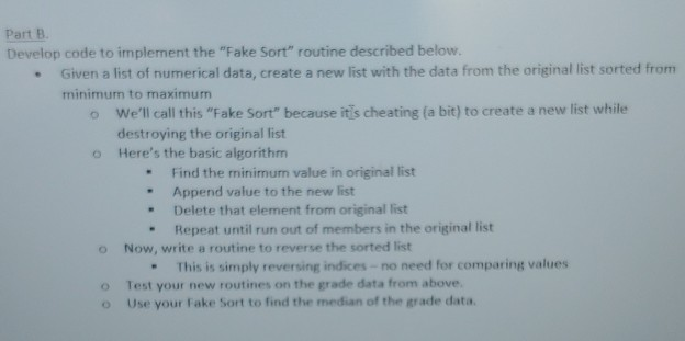 Solved Program 3: (Median, Sorting and Reversing Lists) The | Chegg.com Solved Program 3: (Median, Sorting and Reversing Lists) The | Chegg.com