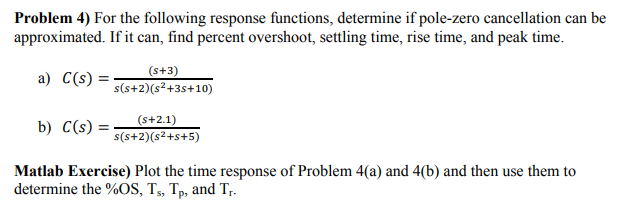 Solved Problem 4) For the following response functions, | Chegg.com