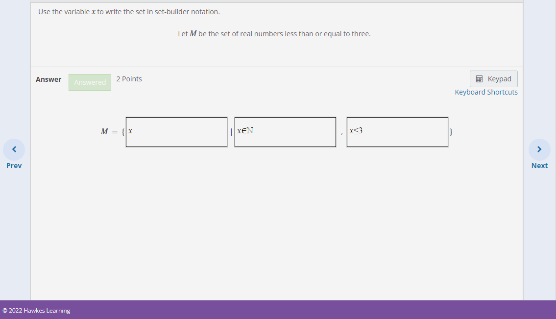 Solved Use the variable x to write the set in set-builder | Chegg.com
